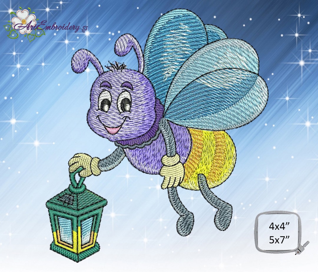 Glow Worm With Glow Worm Poem (bonus) - Machine Embroidery Design of a ...