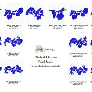 Rococo Floral Scrolls Machine Embroidery Designs: Elisabeth Christine ...