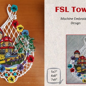 FSL Tower - Machine Embroidery Freestanding Lace Design in Four Sizes ...