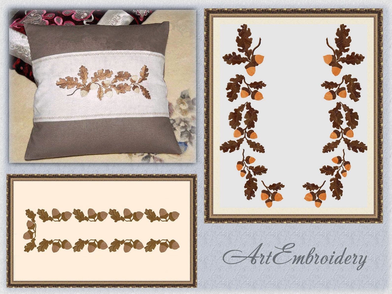 Elizabethan Oak Acorns Borders and Corners Machine | Etsy