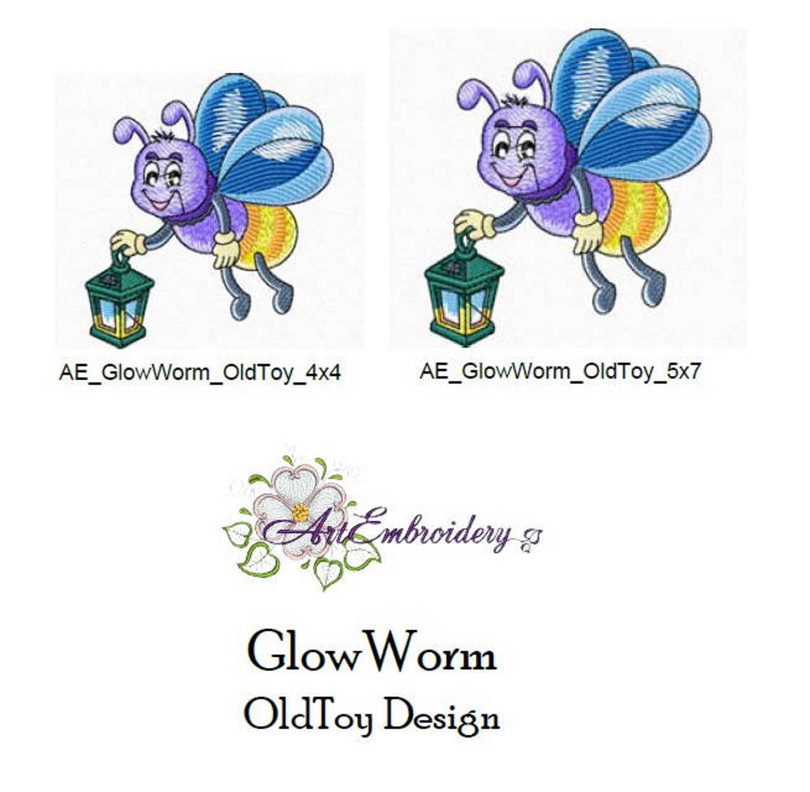 Glow Worm With Glow Worm Poem bonus Machine Embroidery - Etsy Canada