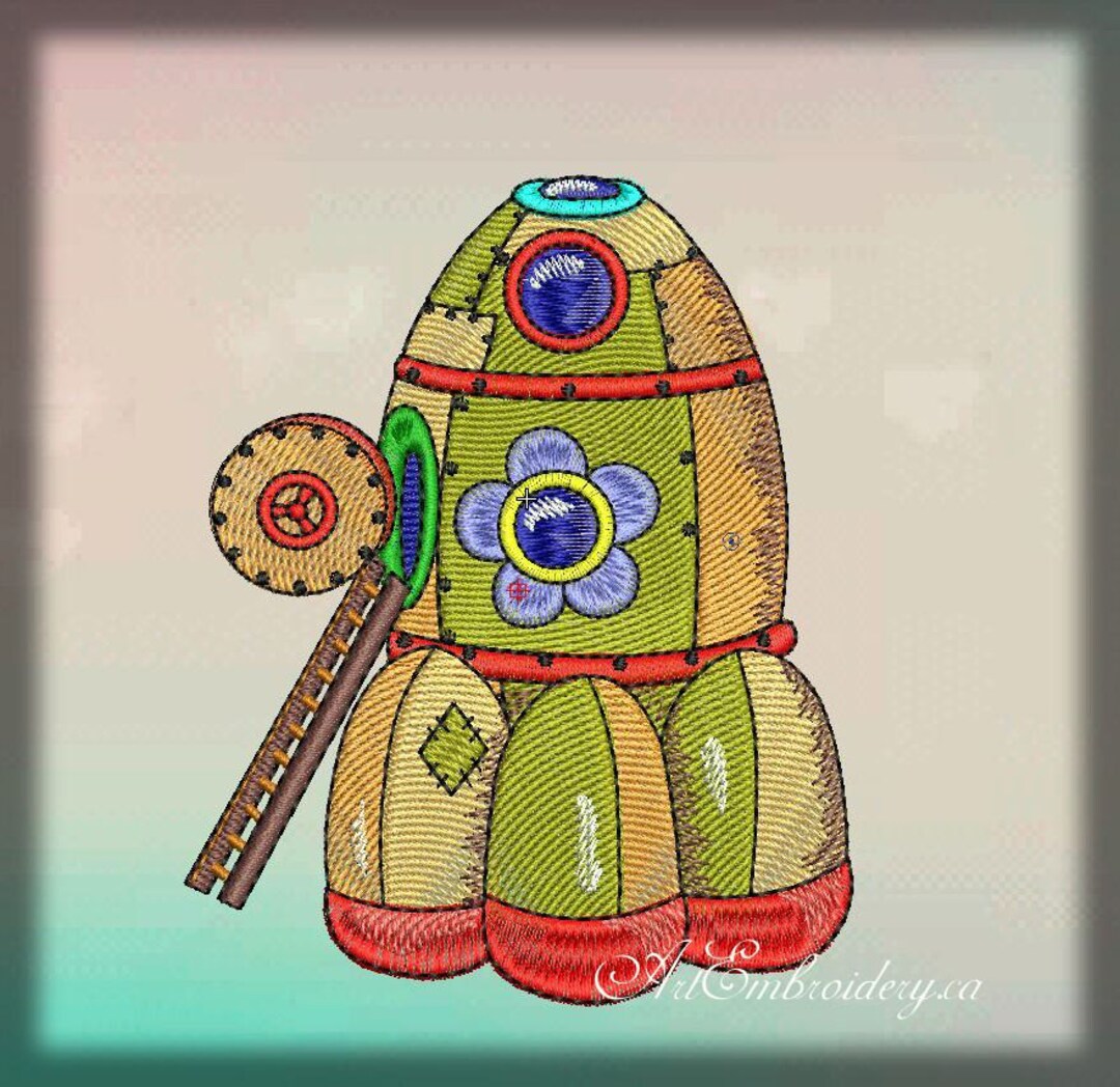 Space Rocket Machine Embroidery Transport Designs Set for a Babies and ...