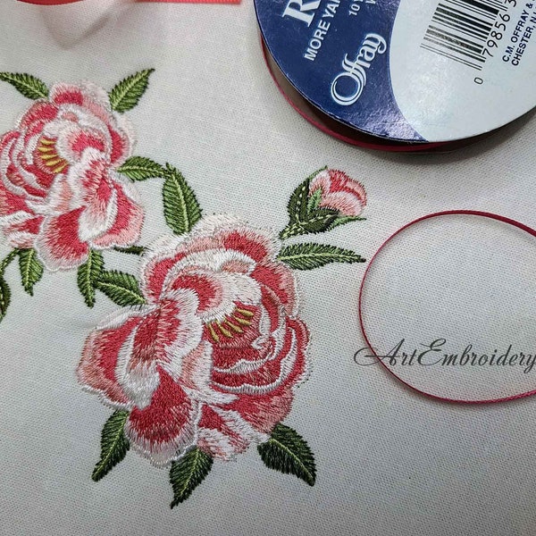 Machine Embroidery Flower Designs - Etsy