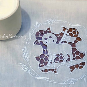 Agnus in Cutwork Cross - Machine Embroidery ITH Richelieu Insert Lace Motif Design, Cut Fabric ...