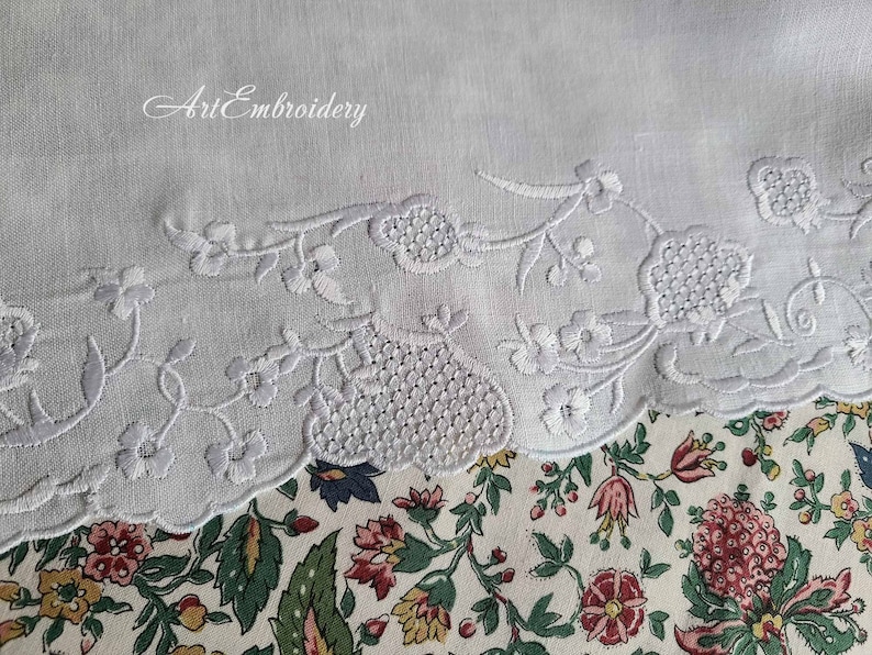 Whitework Fichu Machine Embroidery Design: Historical Scarf (6x10 and ...