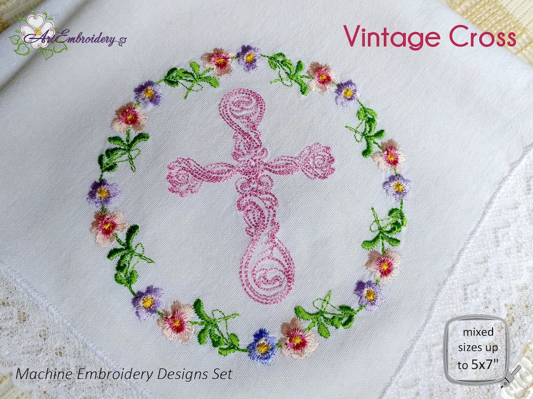 Vintage Cross - Machine Embroidery Designs Set for Hoops Mixed Sizes up ...