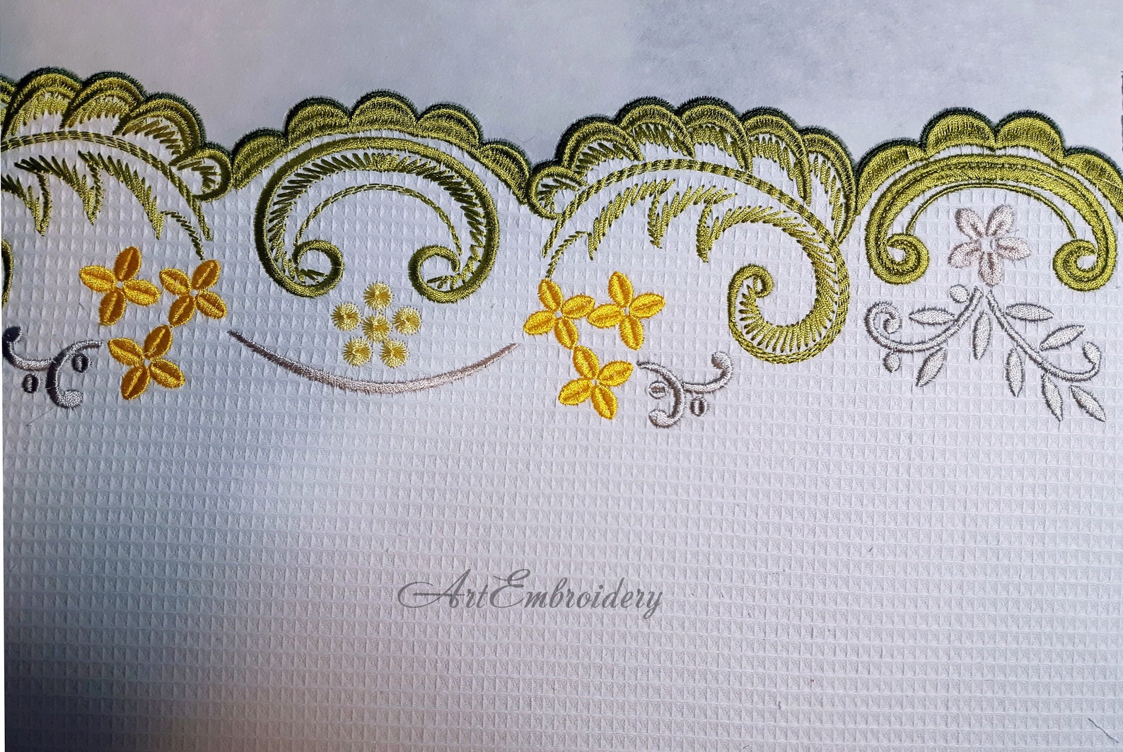Scallop Edge Border Machine Embroidery Designs Set of Single Designs ...