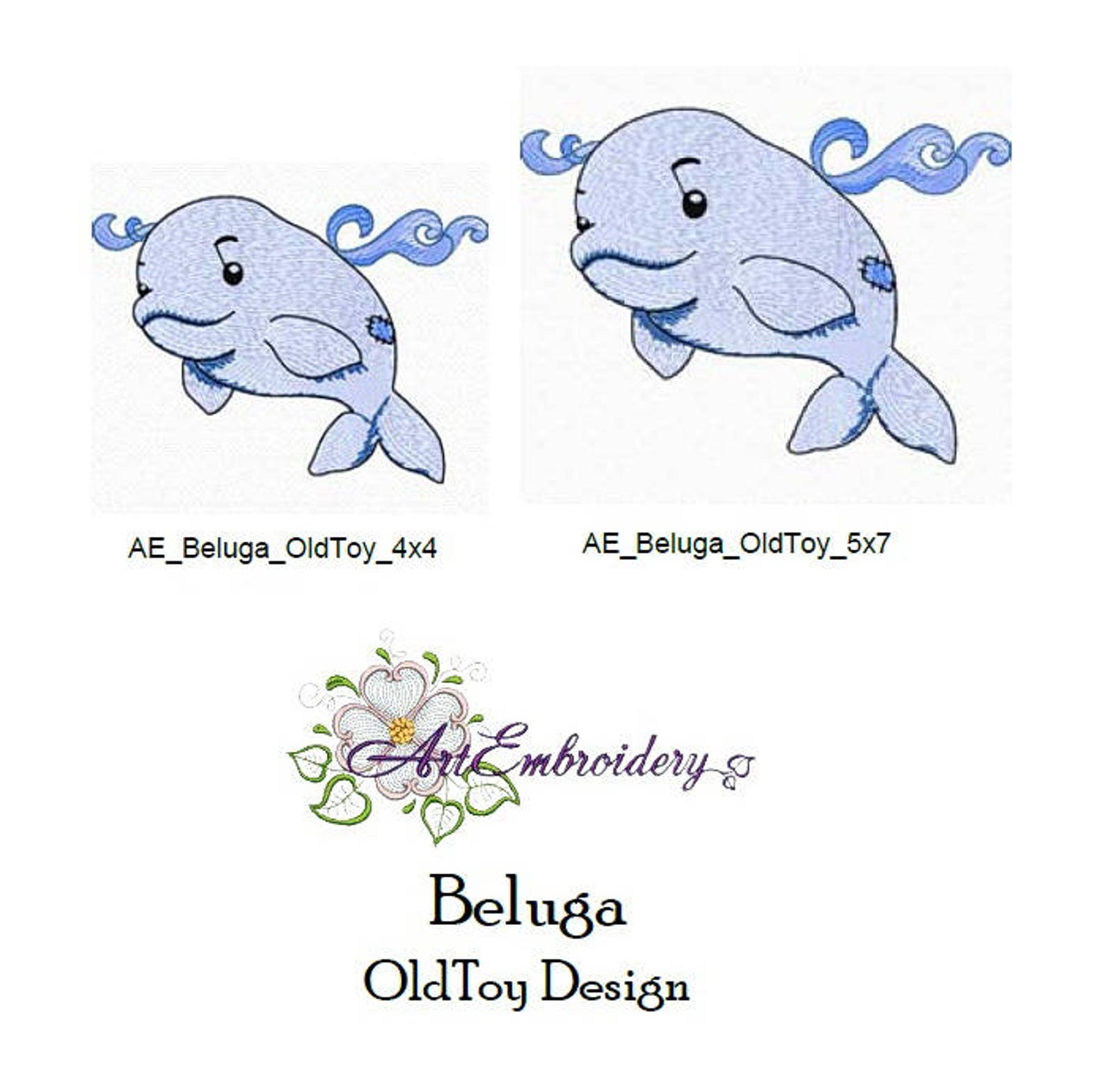 Beluga Machine Embroidery Designs Set for a Babies and | Etsy