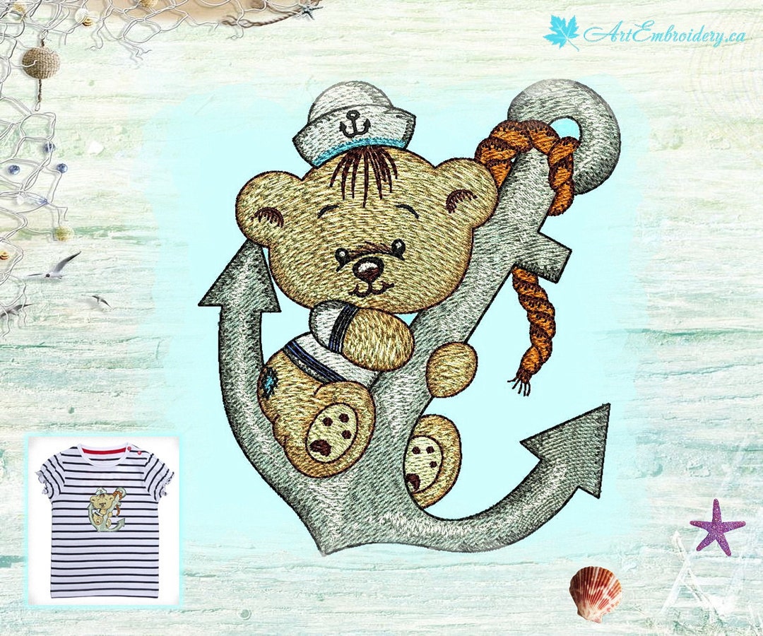 Teddy Sailor - Machine Embroidery Designs Set for a Babies and Children ...