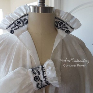 Elizabeth I Blackwork Border - Machine Embroidery Designs Set for Hoops ...