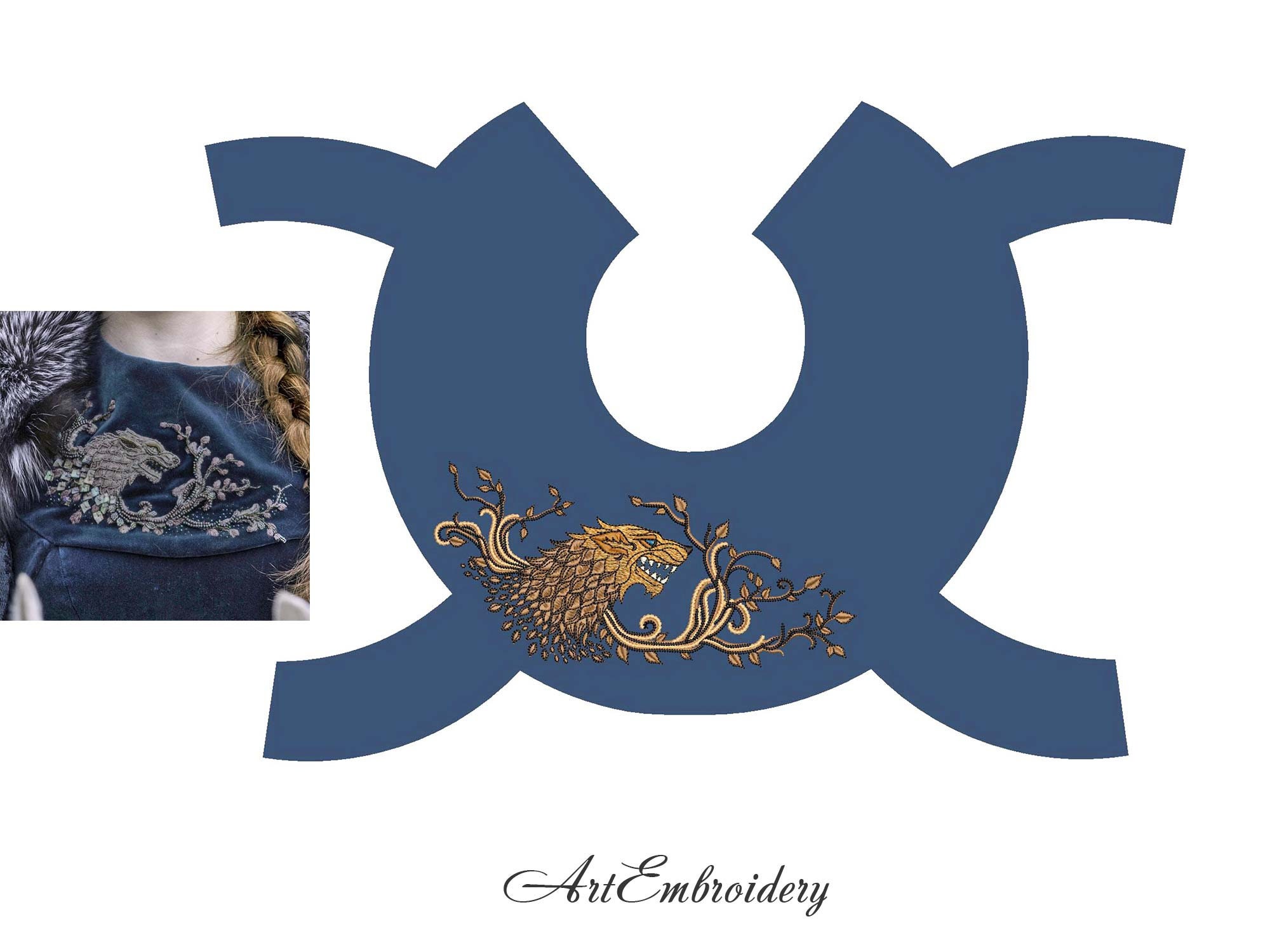 Stark Wolf Inspired by Sansa Stark Dress From Game of Thrones - Machine ...