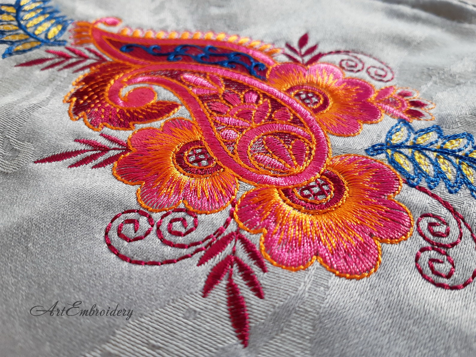 Paisley Motif 3 Machine Embroidery Designs Set for Hoop | Etsy