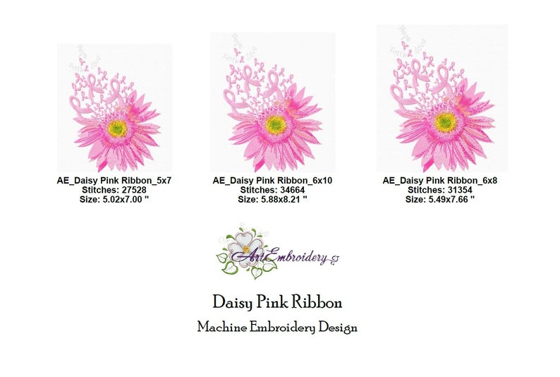 Daisy Pink Ribbon Breast Cancer Awareness With Words Fight - Etsy
