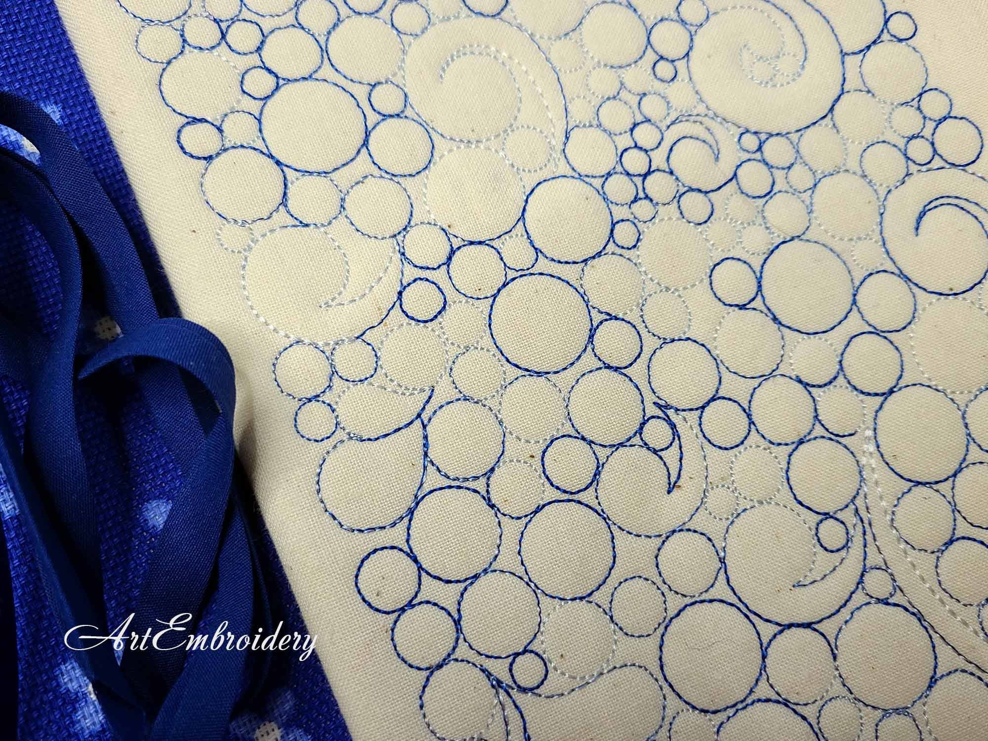 Dancing Splashes Panels - Machine Embroidery Quilt Stippling Designs ...