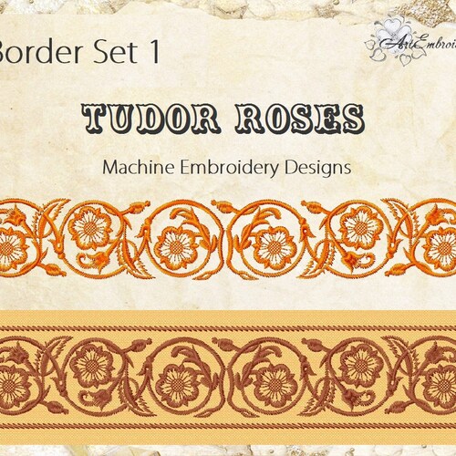 Tudor Roses Borders Set 2 Machine Embroidery Designs - Etsy