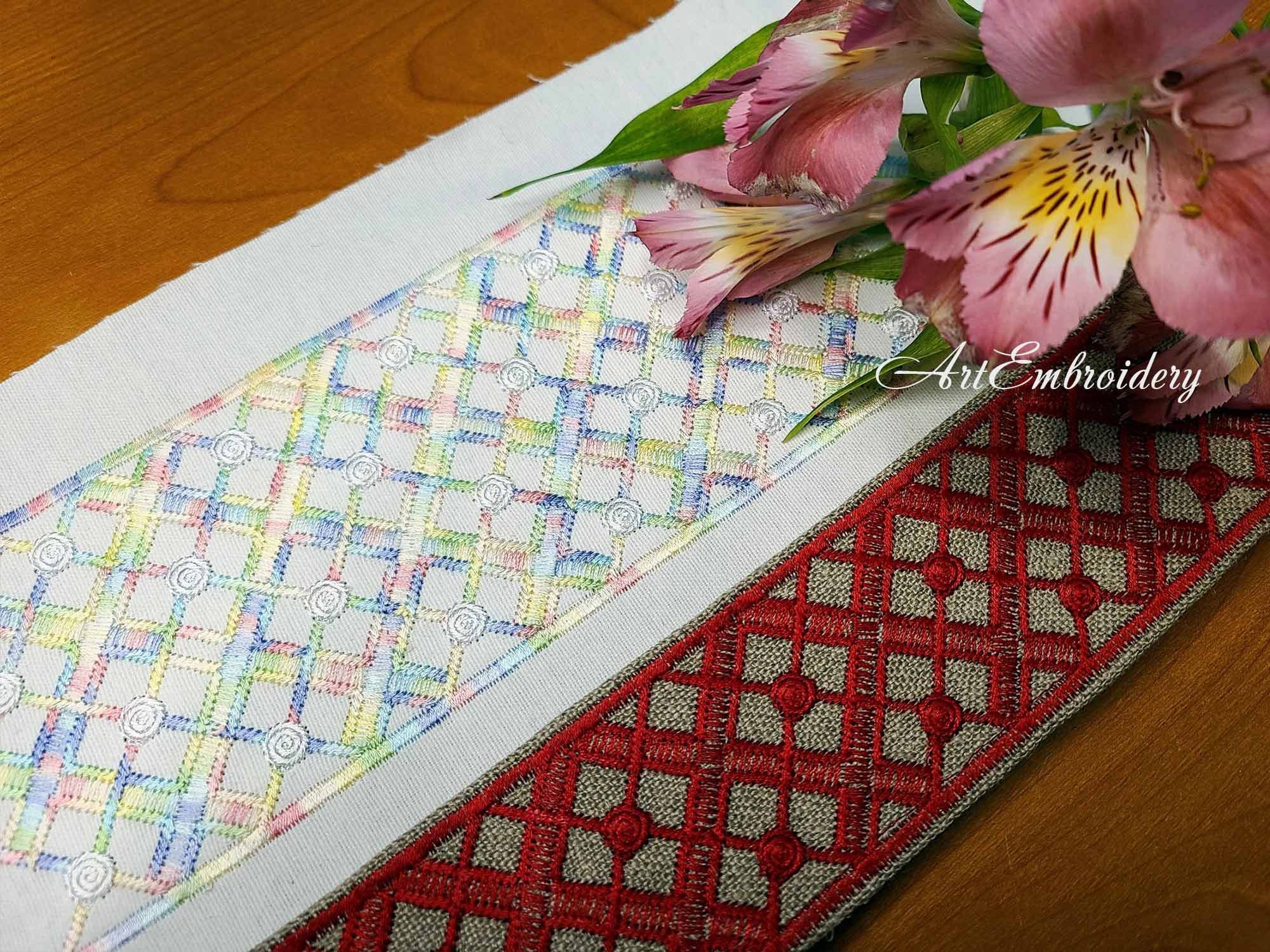 Geometric Border Machine Embroidery Design: Endless Trim (digital ...