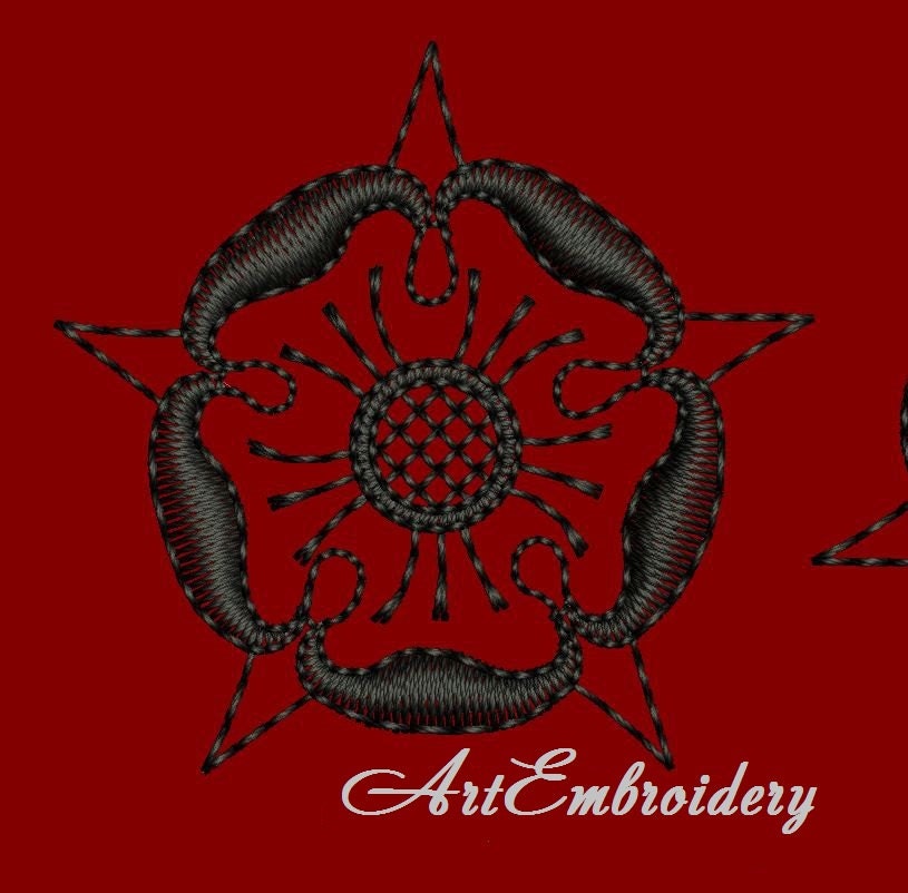 Tudor Rose Diamond One Color Embroidery Designs Set - Etsy