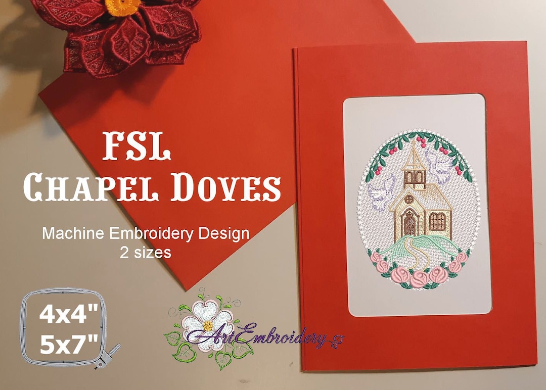 FSL Chapel Doves - Machine Embroidery Freestanding Lace Design in Two ...