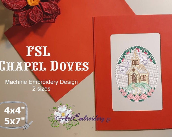 FSL and Applique Chapel - Machine Embroidery Design, Christian Church ...
