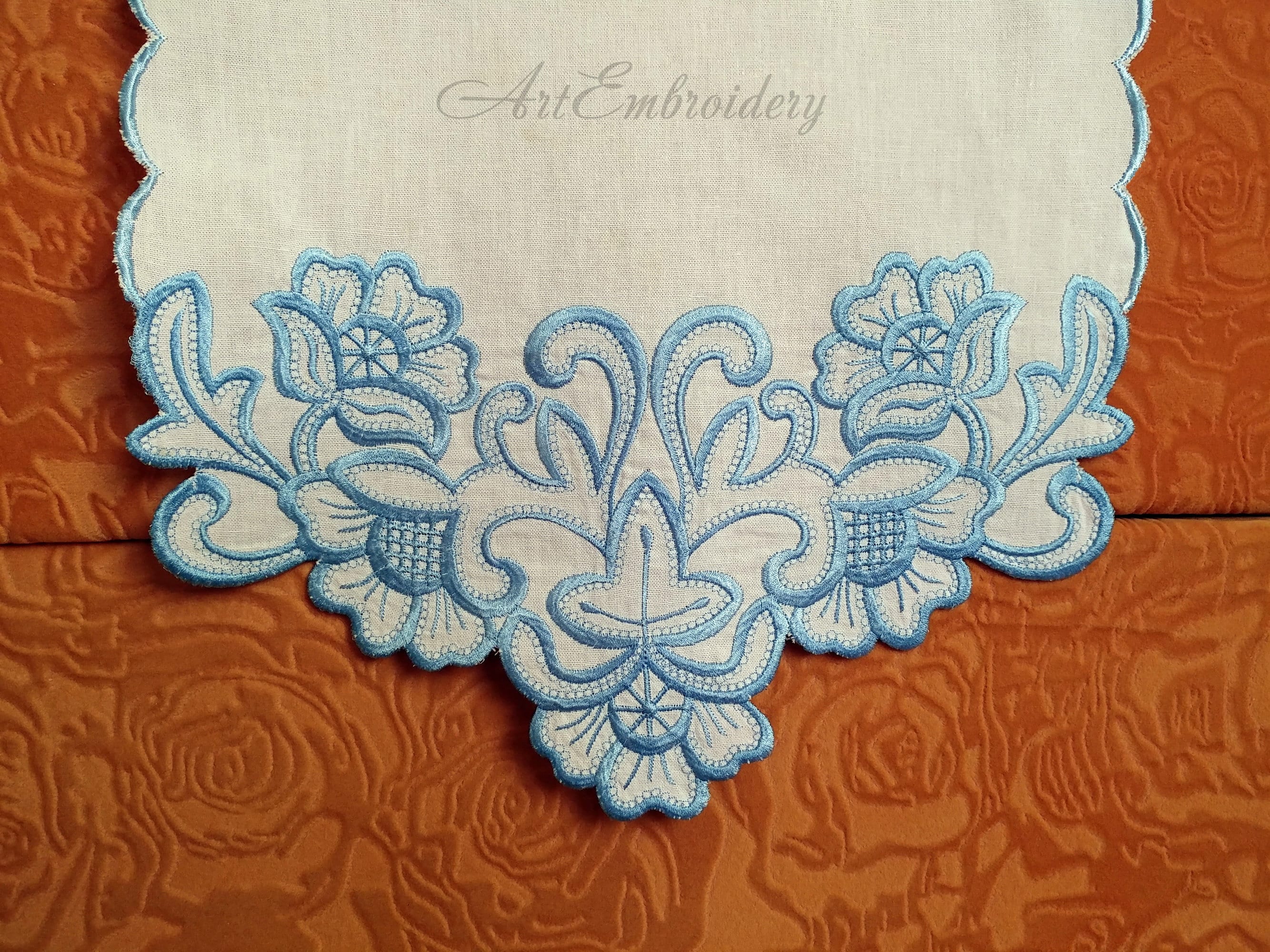Table Runner Panel Set of Assembled Machine Embroidery Motif - Etsy