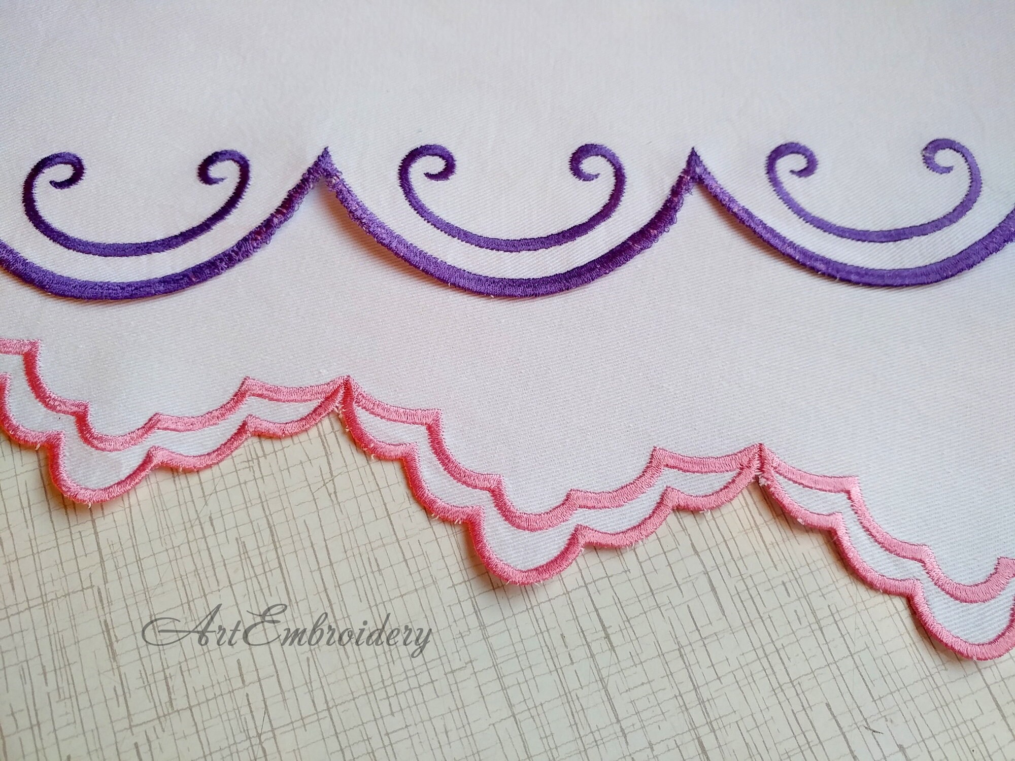 Sewing & Fiber Sewing & Needlecraft Curved Line Border Continuous ...