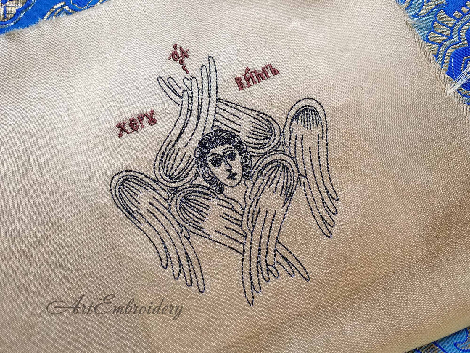 Winged Angelic Cherub - Machine Embroidery Design in 2 Sizes for Hoop ...