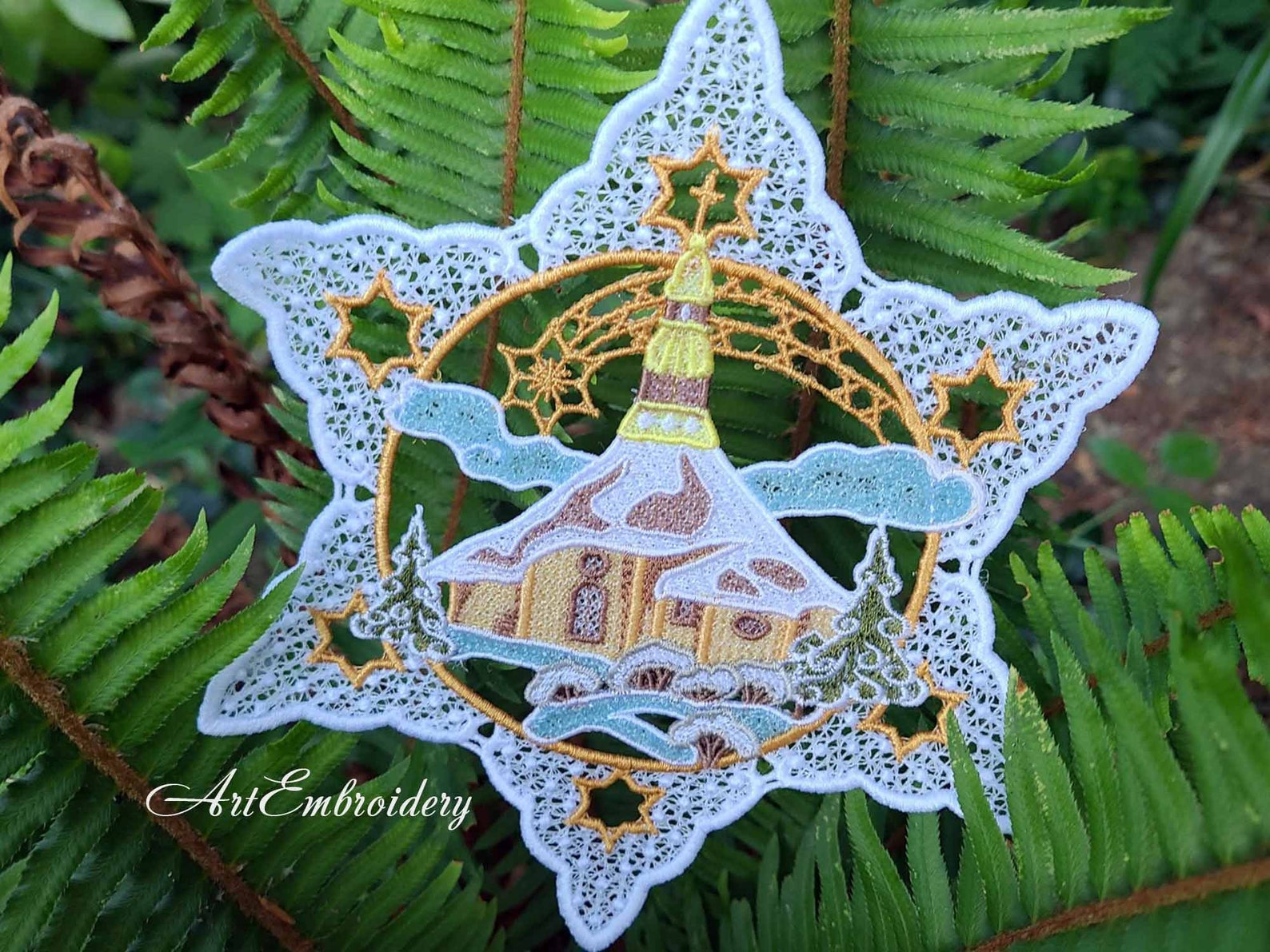 FSL Blessed Star: Machine Embroidery Lace Design (digital Download) - Etsy