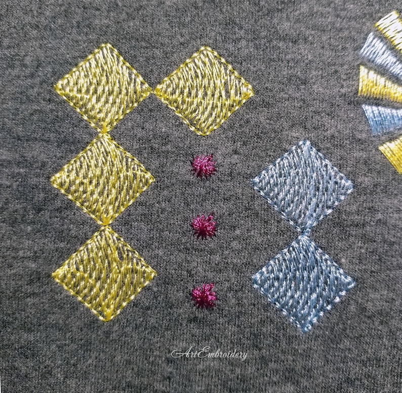 Geometric Panel Machine Embroidery Designs Set of Single and - Etsy