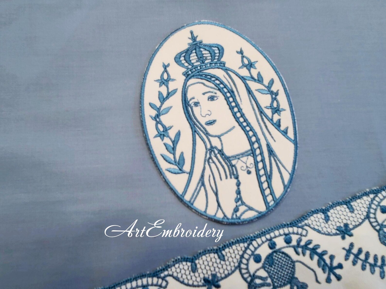 Mother Mary - Machine Embroidery Christian Religious Design in Two ...