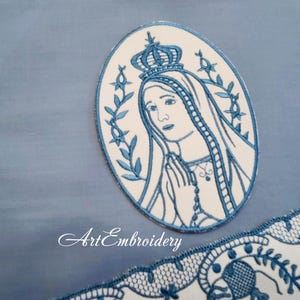Mother Mary - Machine Embroidery Christian Religious Design in Two ...