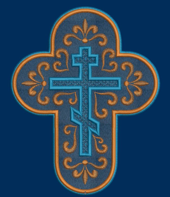 Orthodox Cross Machine Embroidery Designs: Slavic Christian Patch (4x4 ...