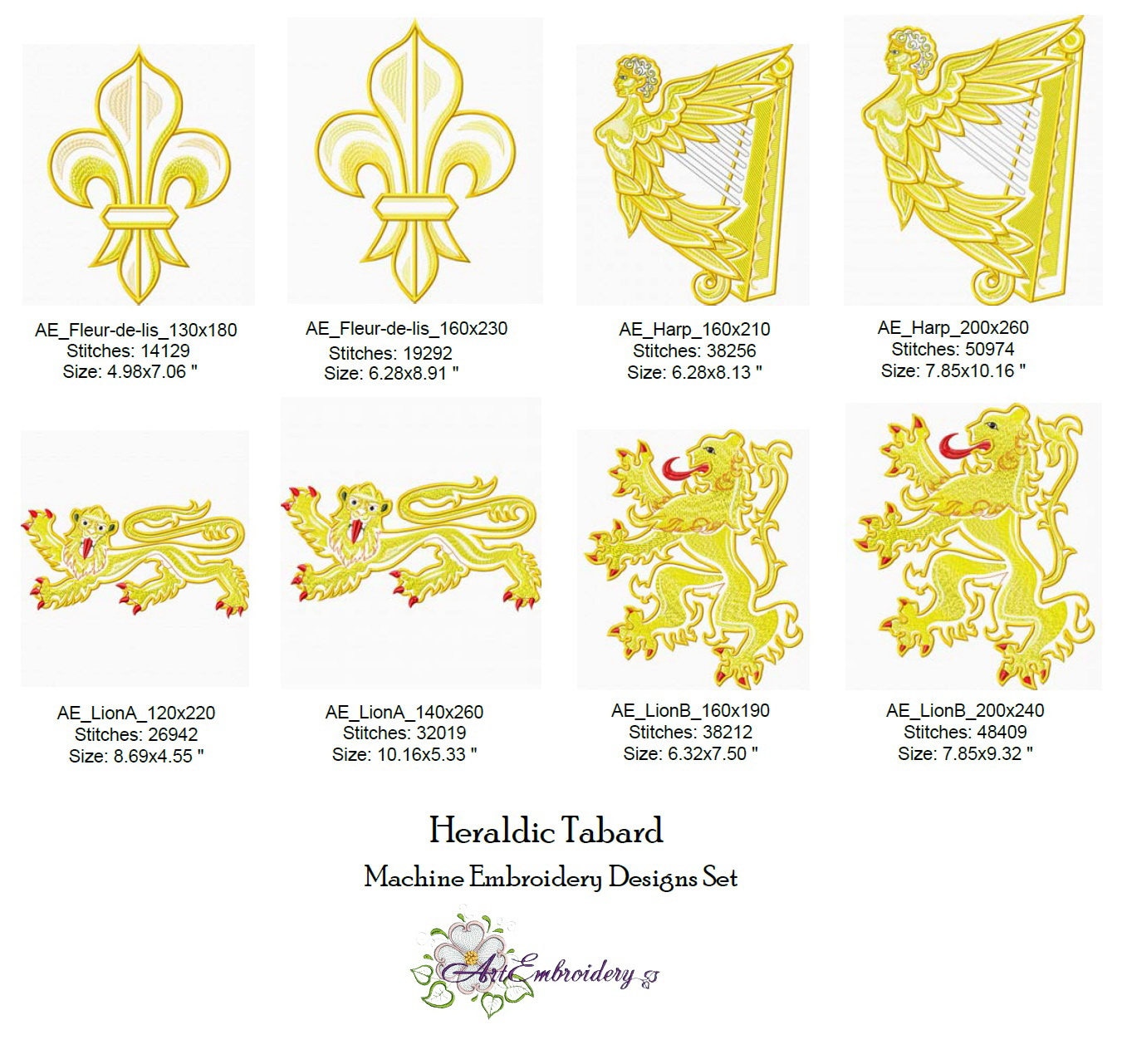 Heraldic Tabard the Royal Badges Applique Machine | Etsy