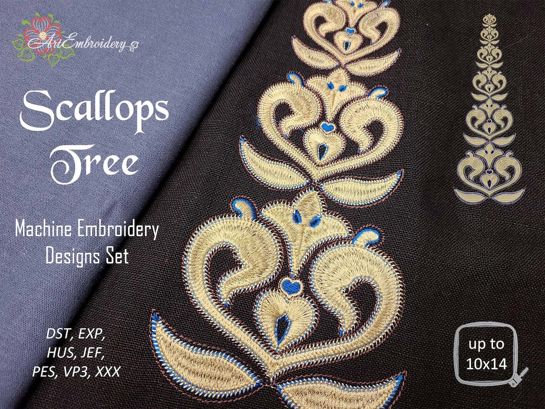 Scallops Tree - Machine Embroidery Designs Set for Hoop Sizes up to ...
