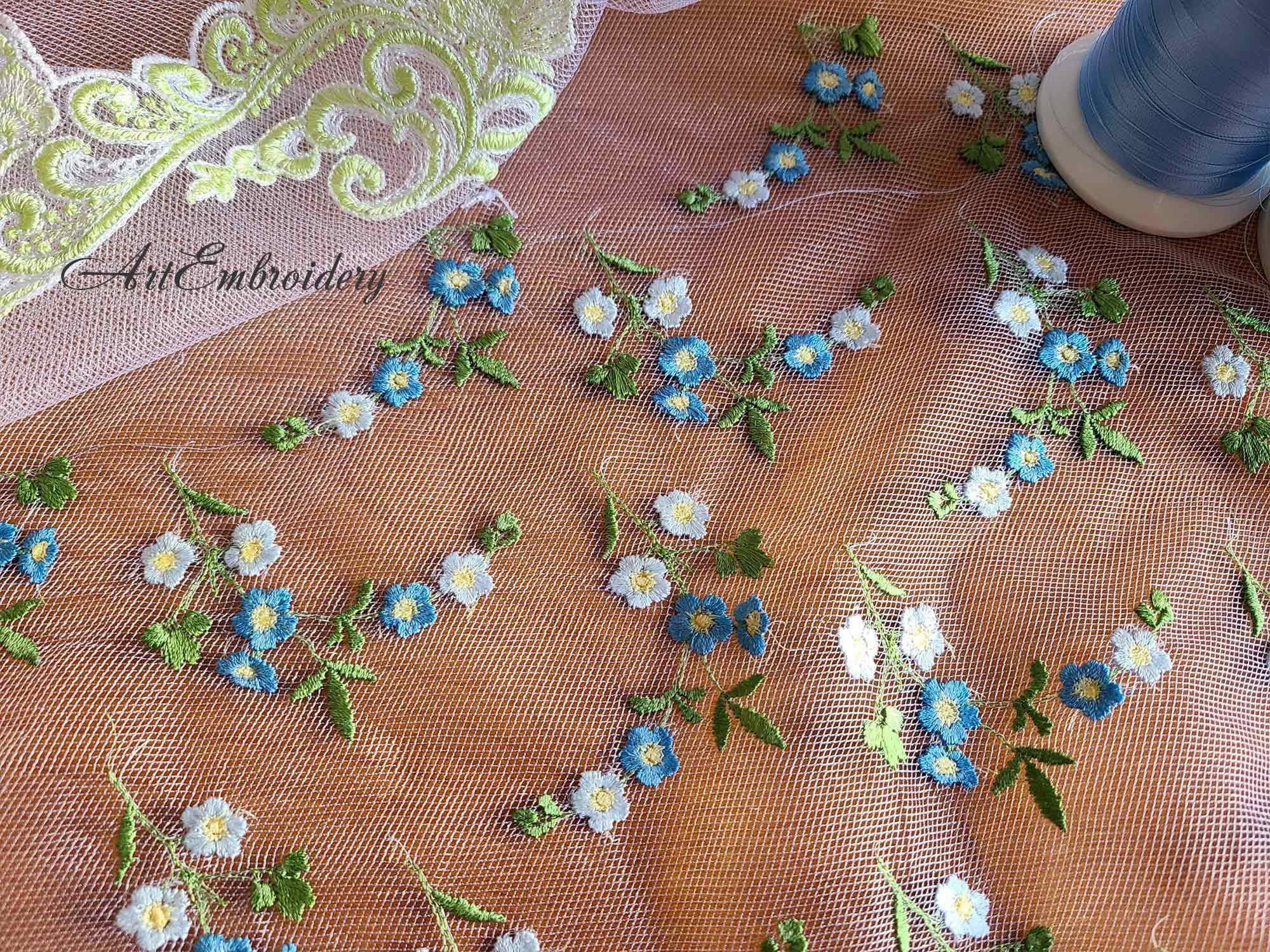 Forget-me-not Field Machine Embroidery Flowers Designs Set - Etsy