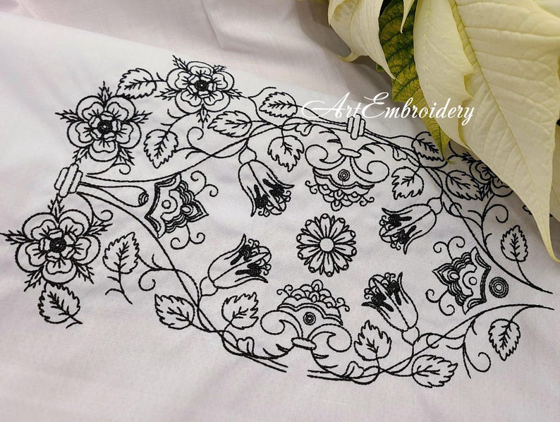 Elizabeth I Partlet and Sleeves- Machine Embroidery Blackwork Designs ...