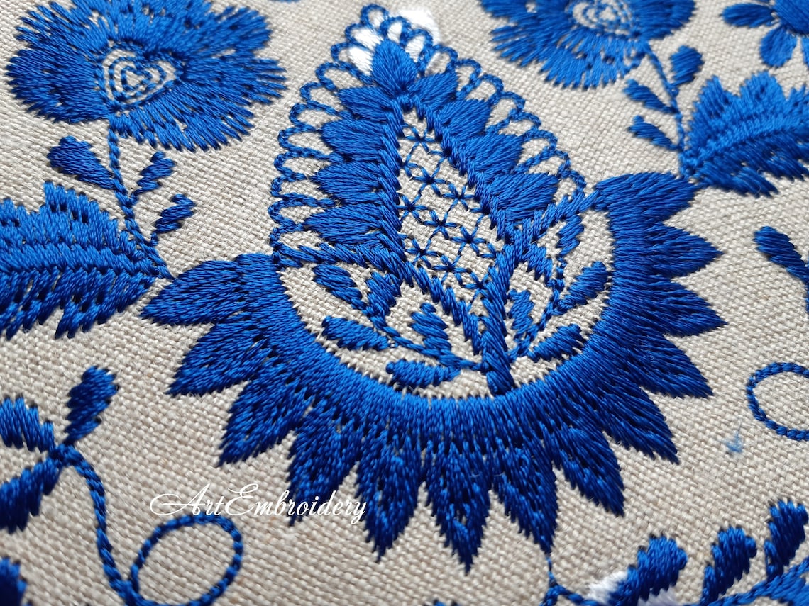 Portuguese Blouse Embroidery Designs: Folk Costume Set (6x8" Hoop) - Etsy