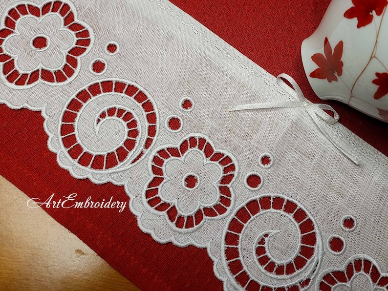 Folk Cutwork Embroidery Designs: Border & Corner Lace (digital Download ...