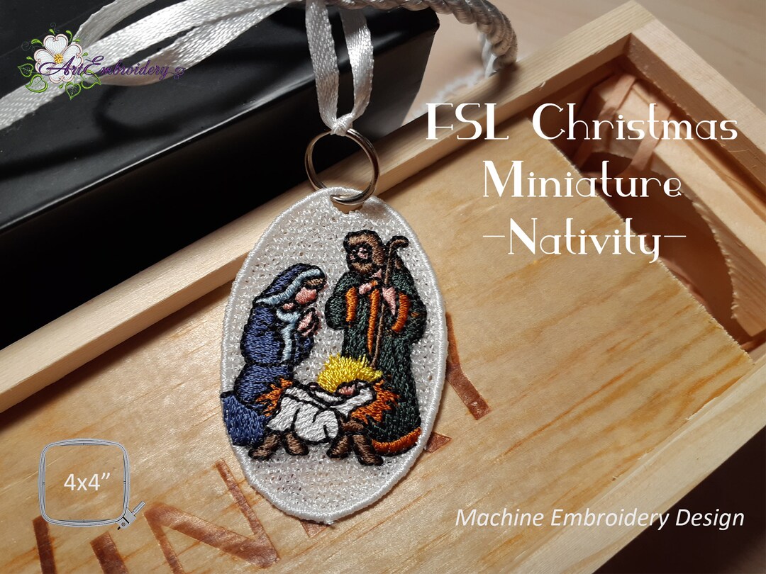FSL Christmas Miniature - Nativity Machine Embroidery Freestanding Lace ...