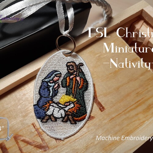 FSL Christmas Miniature Nativity Machine Embroidery | Etsy