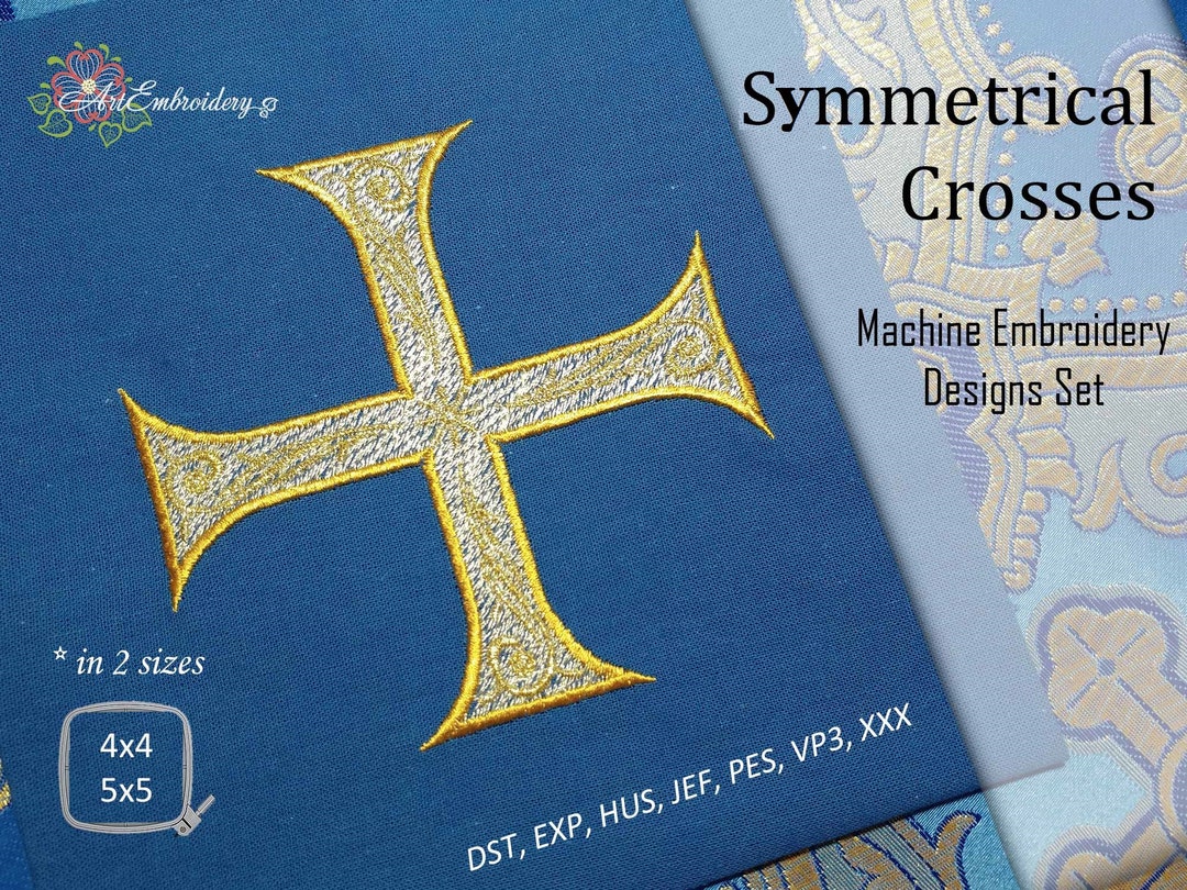 Symmetrical Crosses - Machine Embroidery Design in Several Techniques ...