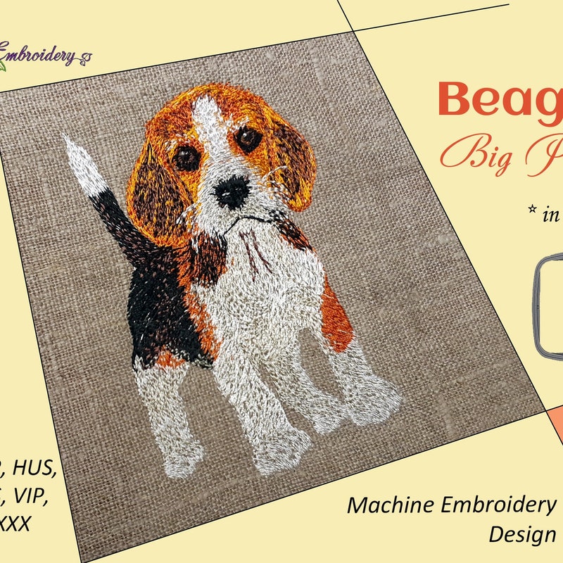 Beagle Embroidery - Etsy