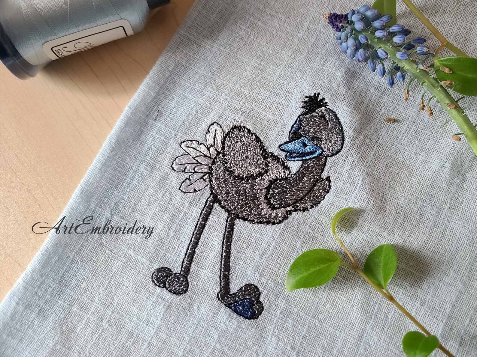 Ostrich Machine Embroidery Design of Series Old Toy Patched - Etsy