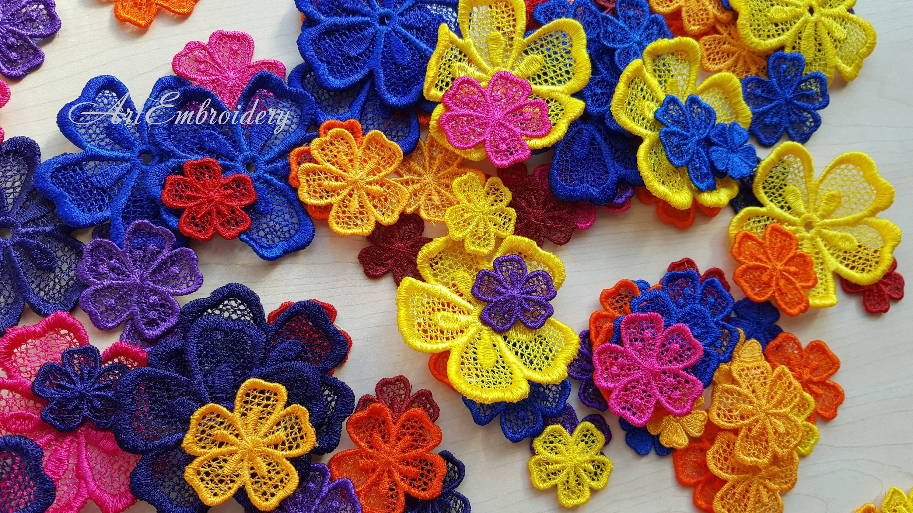 FSL (free Standing Lace) Flowers - Machine Embroidery Designs Set for ...