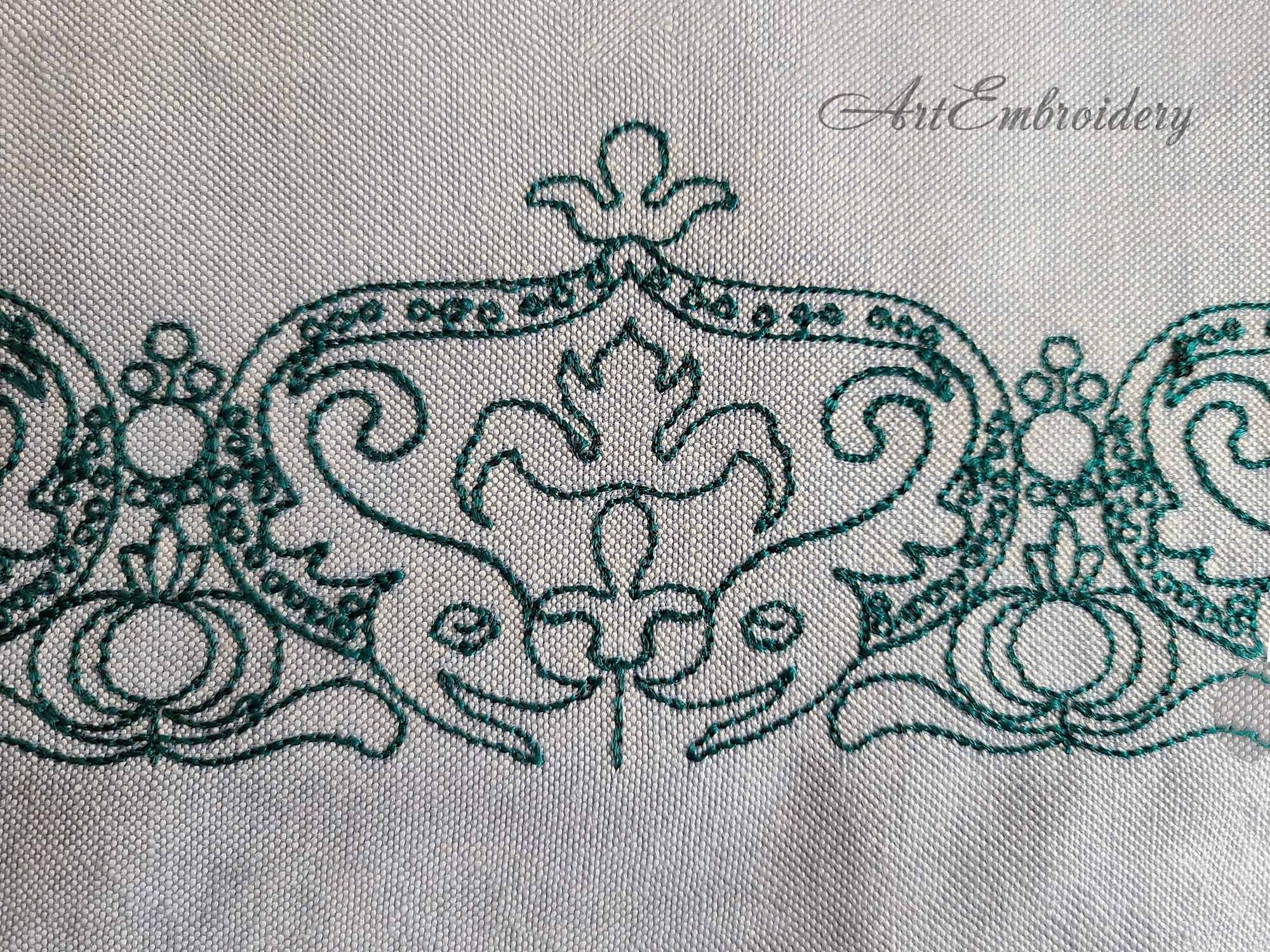 Fish Motifs Embroidery Designs: 16th Century Border (4x4 to 8x12 Hoop ...