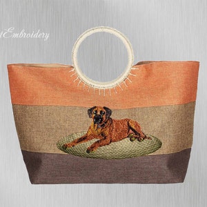 Rhodesian Ridgeback Machine Embroidery Design: Naturalistic Dog ...