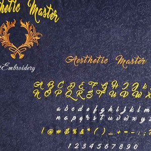 Aesthetic Master ESA Embroidery Script Font for Your Wilcom E3, E4 ...