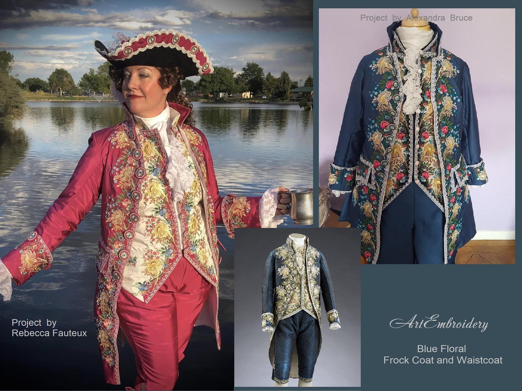 Floral Frock Coat Machine Embroidery Designs: 18th Century English Suit ...
