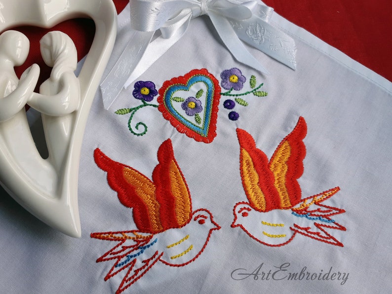 Portuguese Love Handkerchief Machine Embroidery Designs Set - Etsy