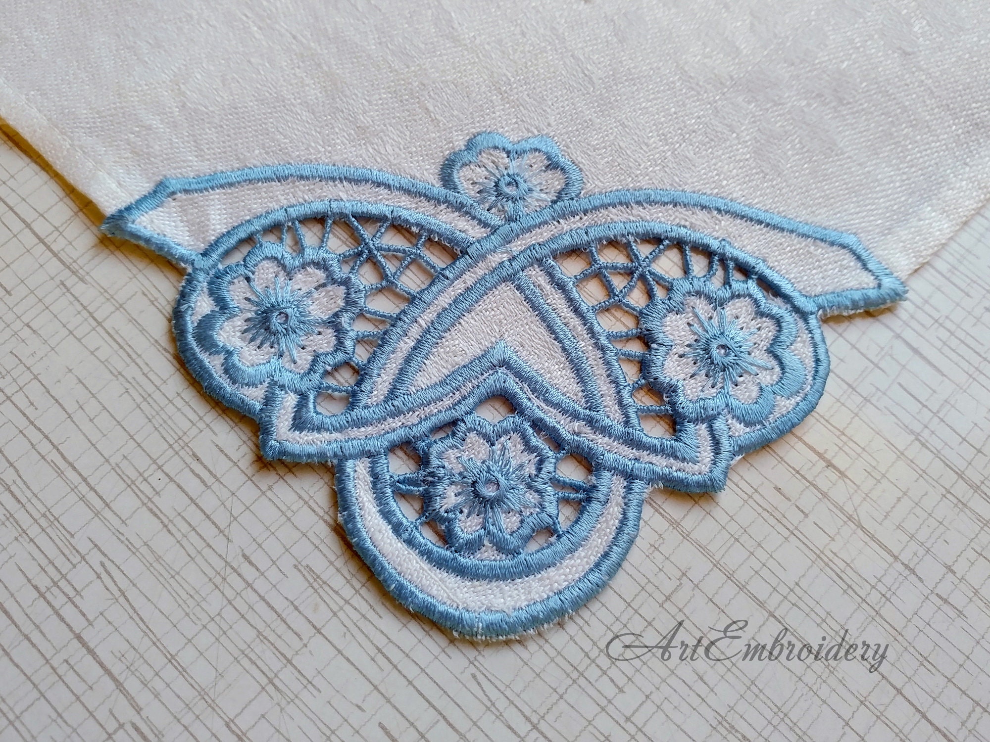 Cutwork Edge Borders and Corners Machine Embroidery Border - Etsy