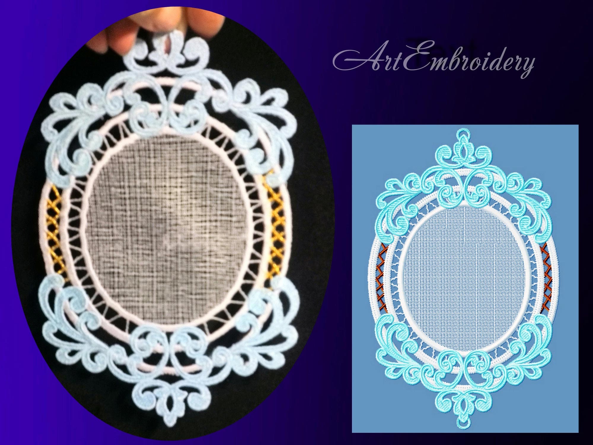 FSL Scroll Oval Suncatcher: Machine Embroidery Design (5x7 and 6x8) - Etsy